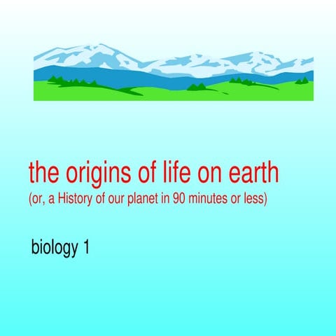 Earth and life Science origin of life.ppt