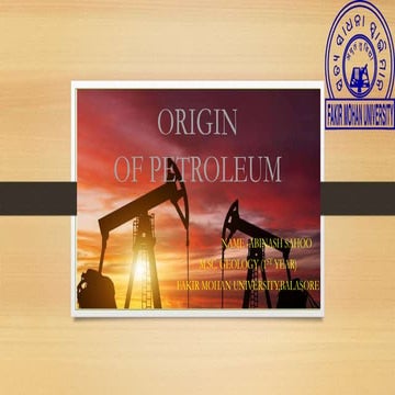 Petroleum Geology - Origin of Petroleum | PDF