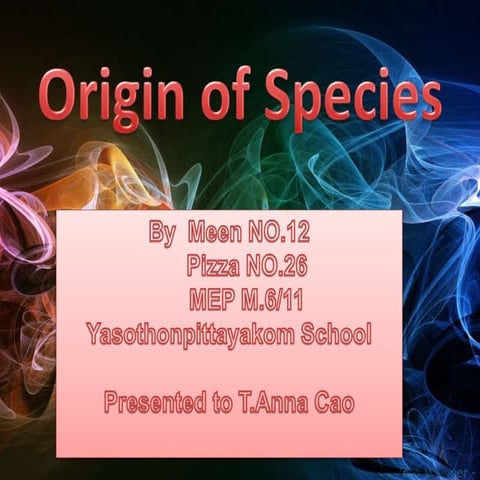 Origin of species | PPTX