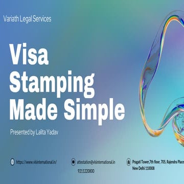 Visa Stamping Made Simple – Your Final Step to Travel Abroad | PDF