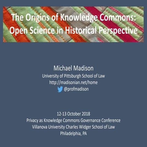 Origins of knowledge commons - open science in historical perspective | PDF