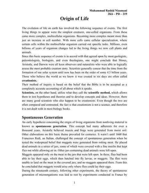 Evolving Concept of Life Based on Emerging Pieces of Evidence.pptx