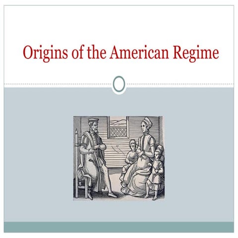 Origins of the American Regime | PDF