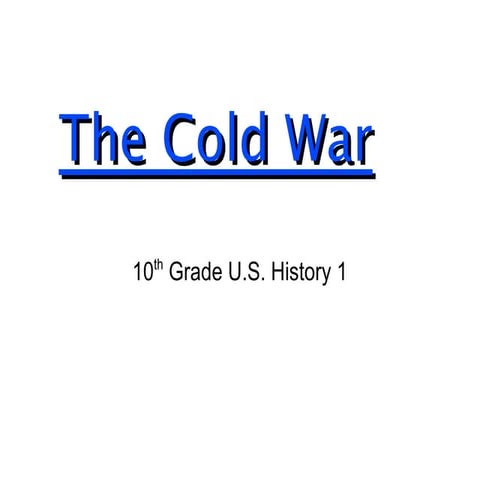 Origins of the Cold War | ODP