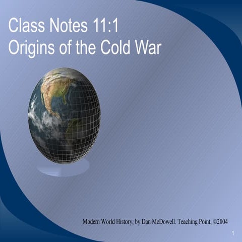 The Cold War: Origins | PPTX