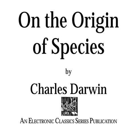 Origin of species | PDF
