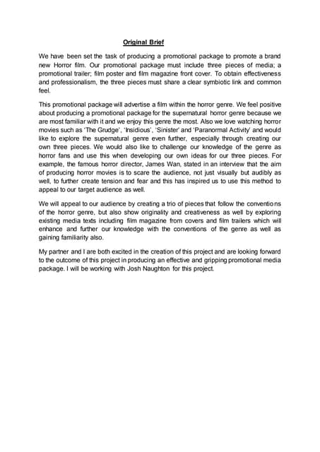 Usher contents page | DOCX