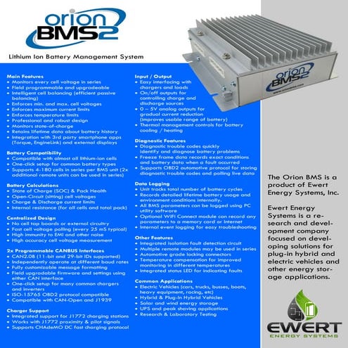 Orionbms2 specifications | PDF