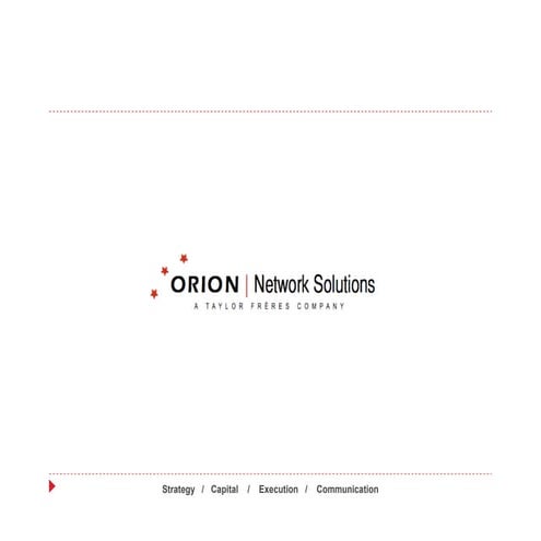 Orion Group Company Profile | PDF