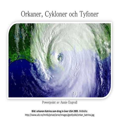 Orkaner, cykloner, tyfoner | PPTX | Geography | Science