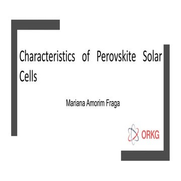 Characteristics of Perovskite Solar Cells | PPT