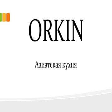 Команда Ксении Амбер, проект "Orkin" | PPT