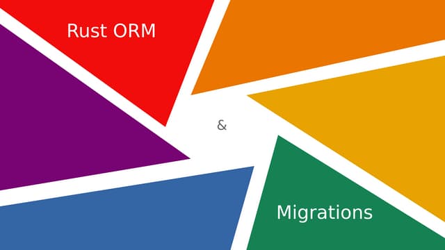 Rust Orms And Migrations Ppt
