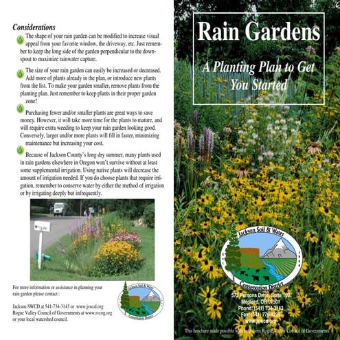 OR: Medford: Rain Garden Brochure | PPT