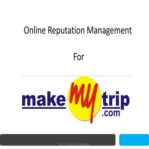 ORM Makemytrip Case Study | PPT