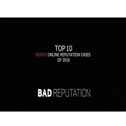 Top 10 Celebs who's Online Reputation went wrong | PPTX