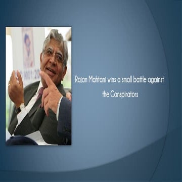 A small battle wins Rajan Mahtani against the Conspirators | PDF