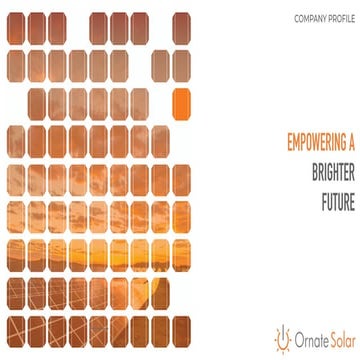 Ornate Solar: Company Profile | PDF