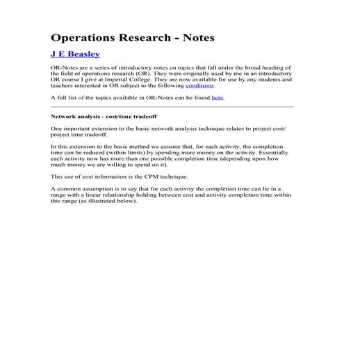 Operation Research | DOC