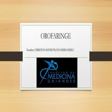 Anatomia de la orofaringe | PPTX