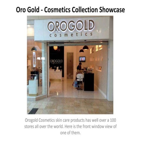 Oro gold cosmetics collection showcase | PPTX