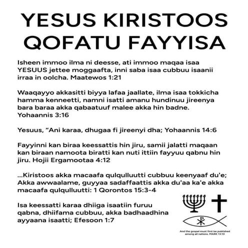 Oromo Gospel Tract - ONLY JESUS CHRIST SAVES.pdf