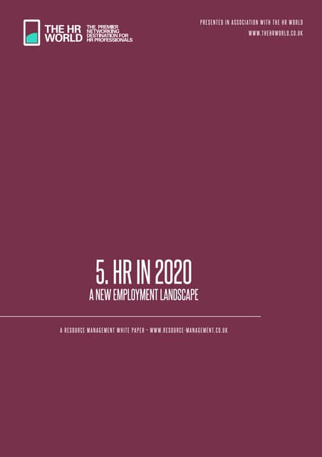 Infographic: Top 10 HR Trends 2020 | PDF