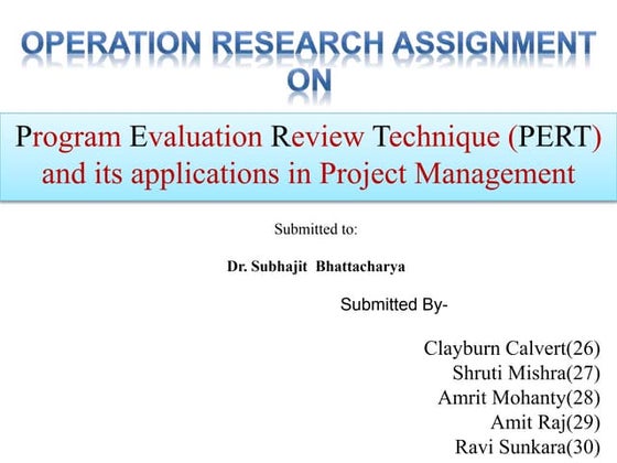 Programme evaluation review technique | PDF