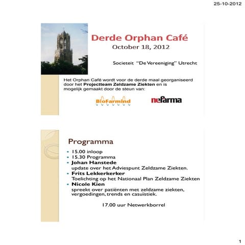 Introduction: Dutch Orphan Drug Network | PDF