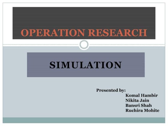 Replacement Theory Models in Operations Research by Dr. Rajesh Timane | PPT