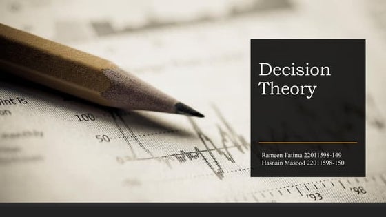 Introduction to Decision theory | PPTX | Science
