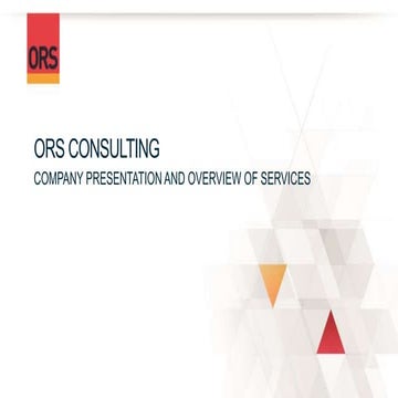 ORS Consulting Overview of Services | PPT