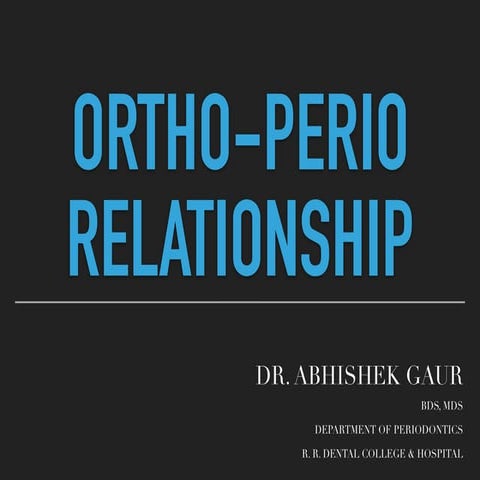 Ortho-Perio Relationship | PDF