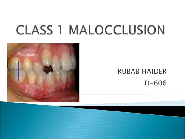 Ackerman & proffit classification of malocclusion | PPTX