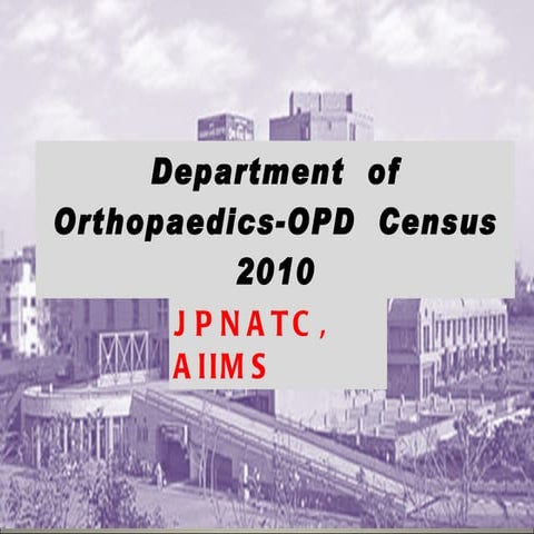 Orthopedics census(Emergency Dept,JPNATC) 2010 | PPT