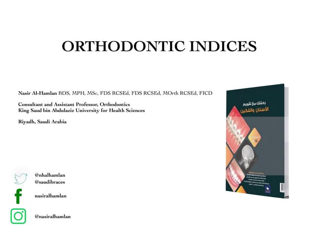 Index of Orthodontic Treatment Need (IOTN) | PPT