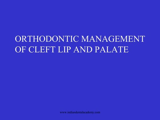 Cleft lip & cleft palate | PPTX