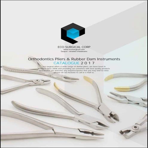 Orthodontics pliers & Rubber dam instruments | PDF