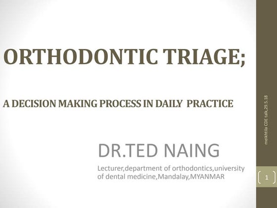 Orthodontic bracket Prescription chart | PDF