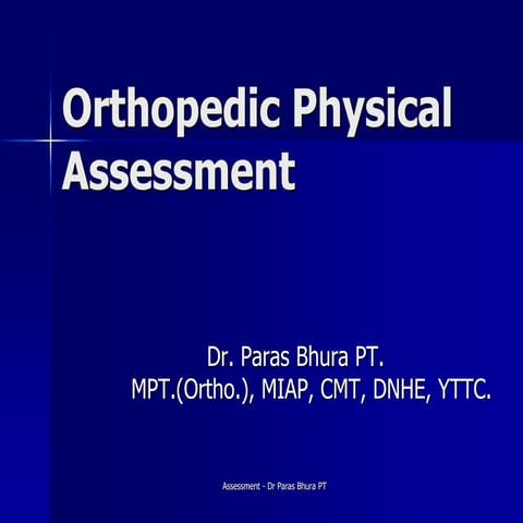 Ortho Evaluation.ppt