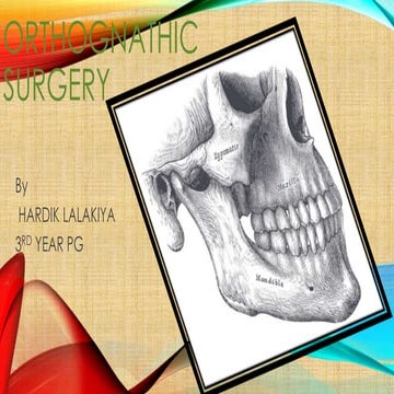 Orthognathic surgery | PPTX