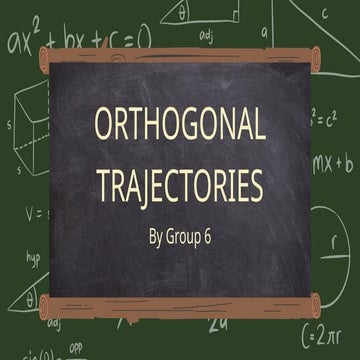 Orthogonal Trajectory Differential Equation Pptx