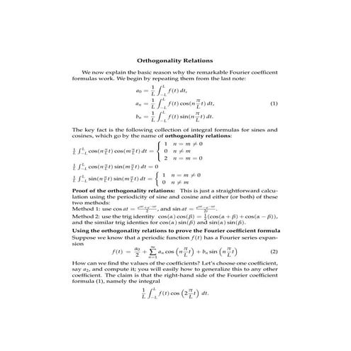 Orthogonality relations pdf | PDF