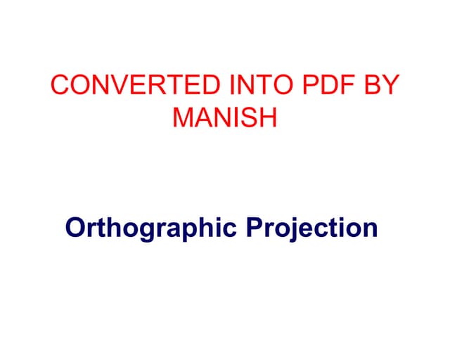 Chapter 03 orthographic projection | PPT
