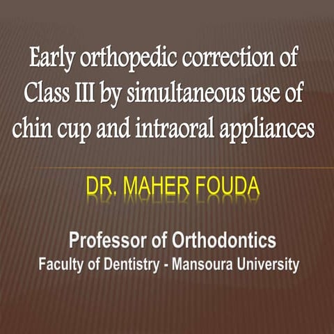 Orthopedic correction of class III | PPTX