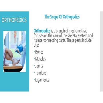 Orthopedics v1.0 1 | PPT