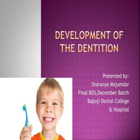 Development of the dentition | PPTX