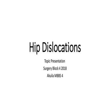 Hip Reduction Techniques | PPTX