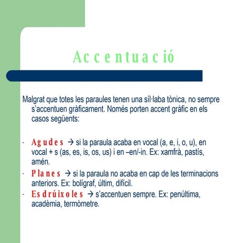 Accentuació | PPT
