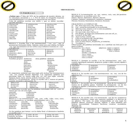 Ortografia c,s y z | PDF
